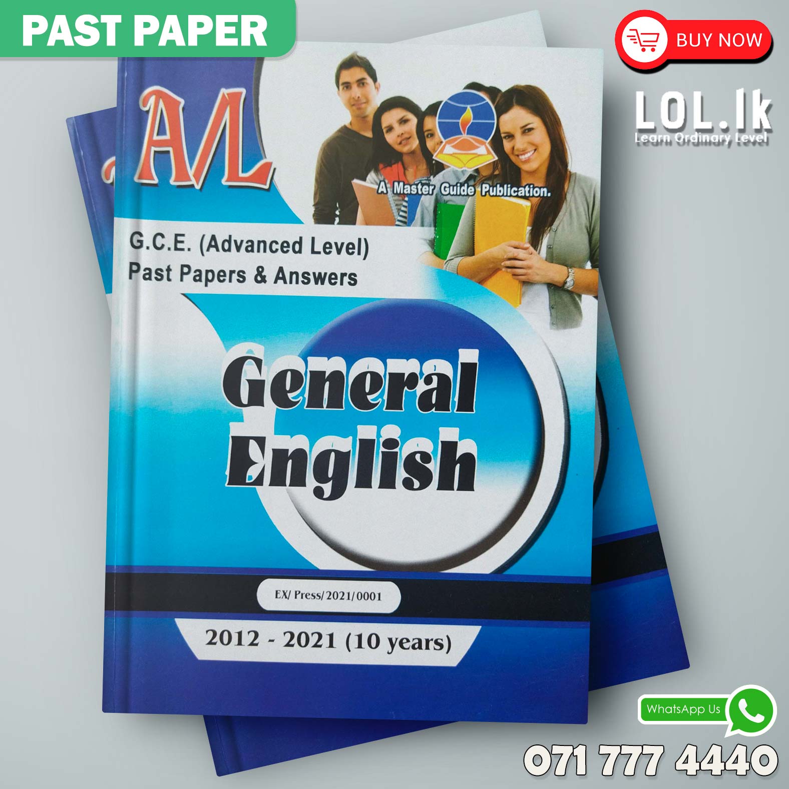 Master Guide A/L General English Past Paper Book - LoL.lk Bookstore