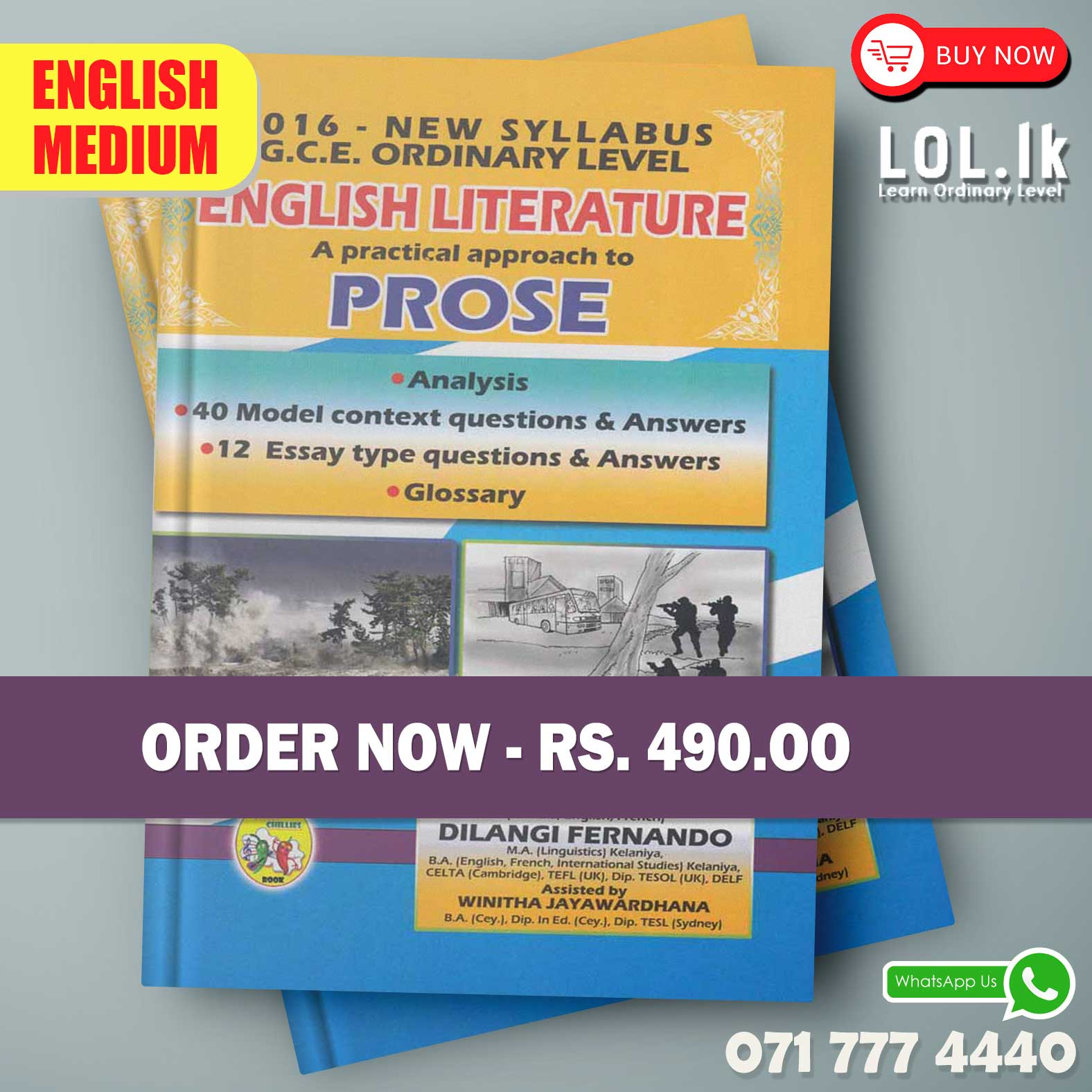 English Medium O L English Literature PROSE Past Papers Book english-medium-o-l-english-literature-prose-past-papers-book