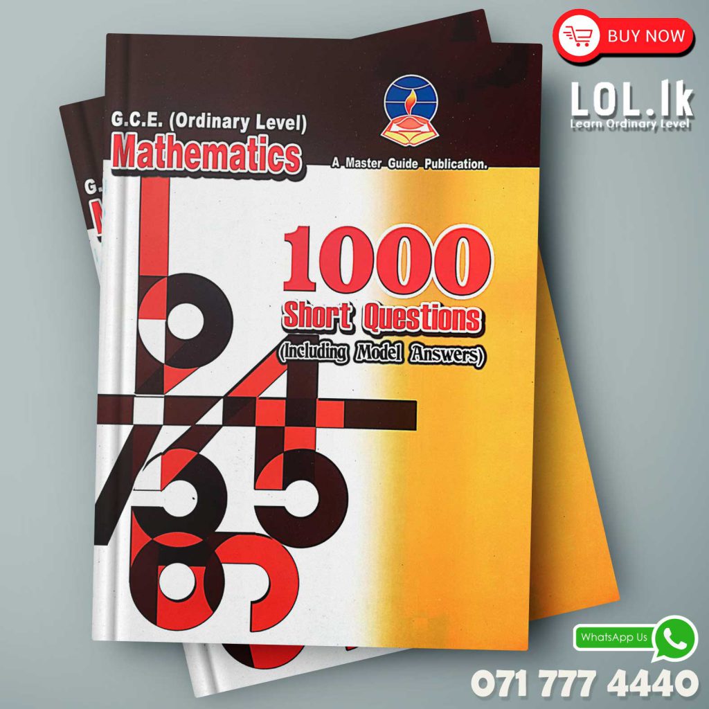 O/L Maths Model Paper Book - Samanala Danuma