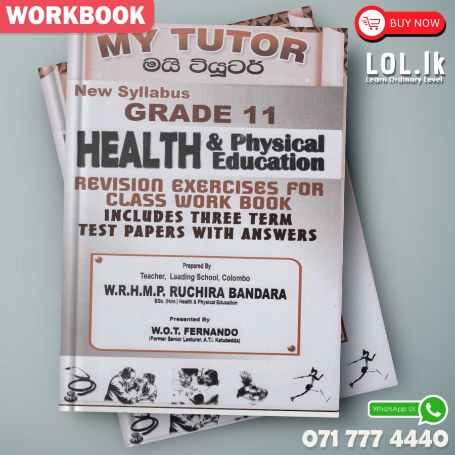 Mytutor Grade 11 Health Workbook - English Medium - LoL.lk Bookstore