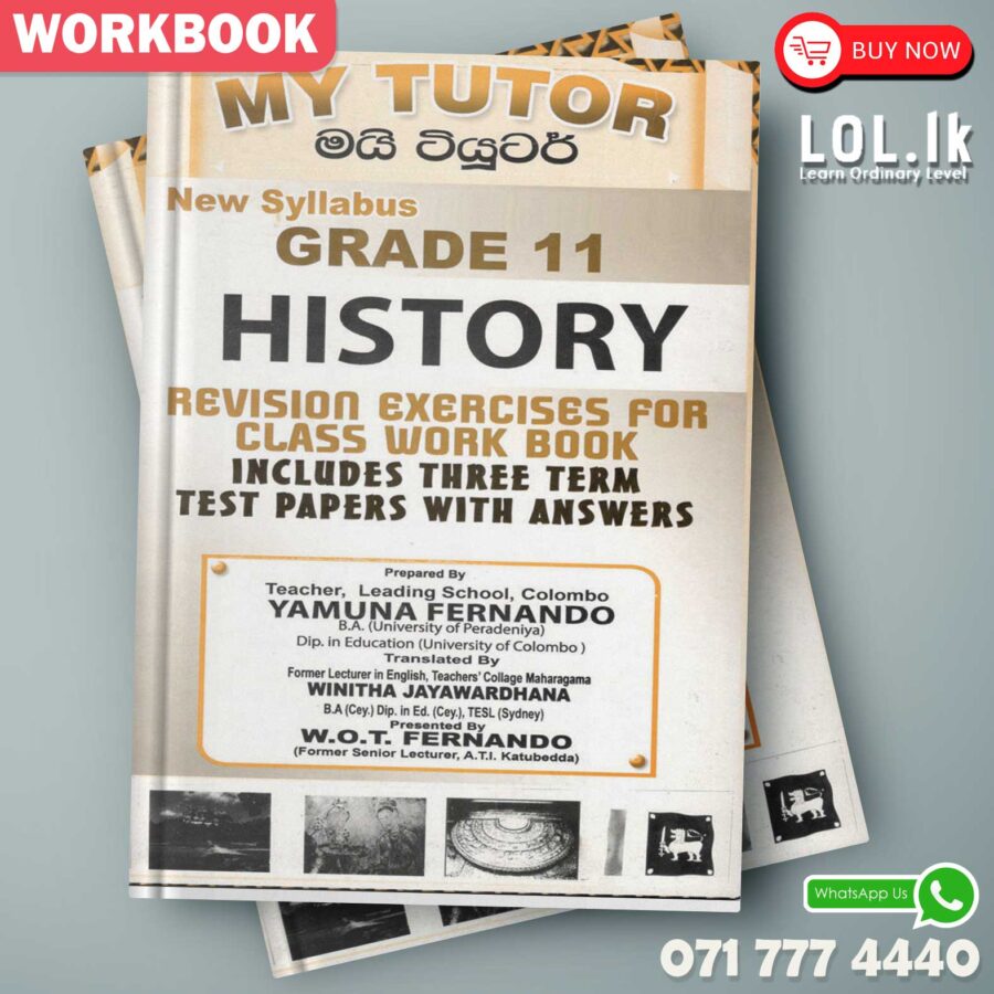 Grade 11 History Workbook with Term Test Papers (My Tutor) | English Medium