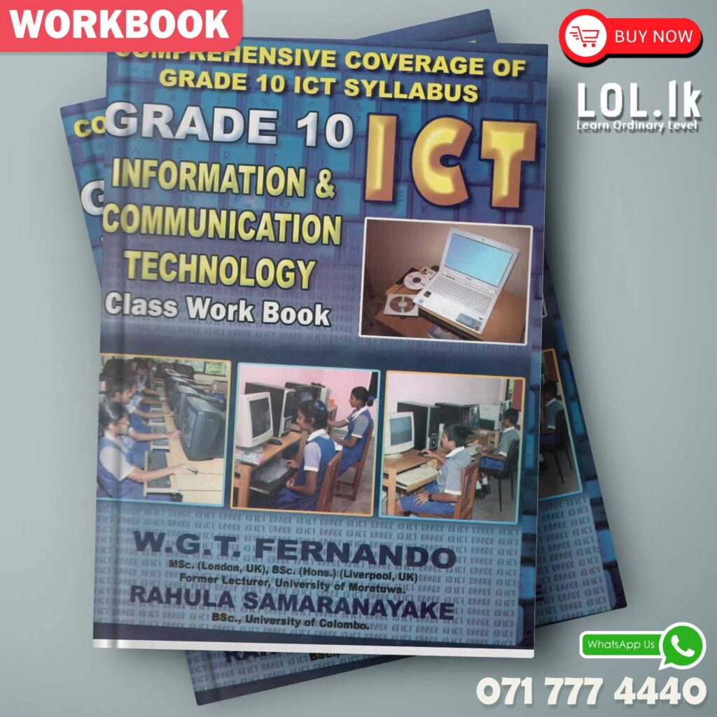 Mytutor Grade 10 ICT Workbook English Medium LoL lk Bookstore