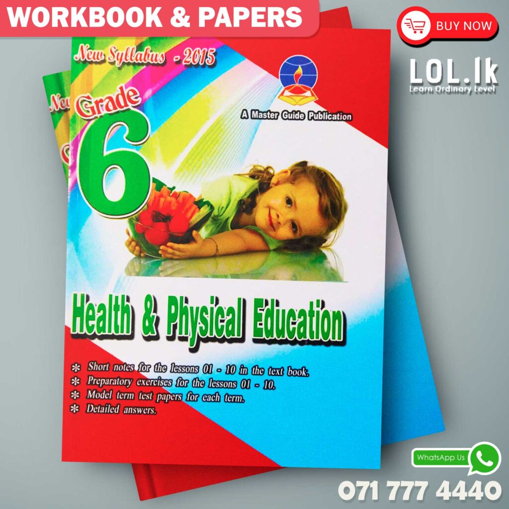 Master Guide Grade 06 Health workbook | English Medium - LoL.lk Bookstore