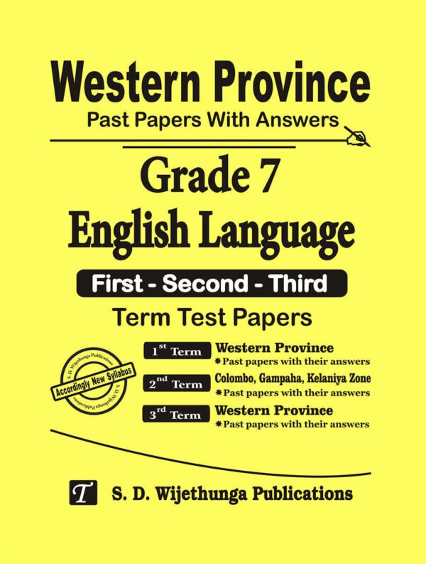 Western Province Grade 07 English Language Paper Book - SD Wijethunga ...