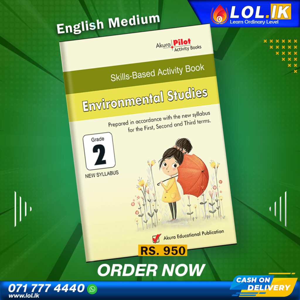 Grade 02 Environmental Studies Activity Book | English Medium