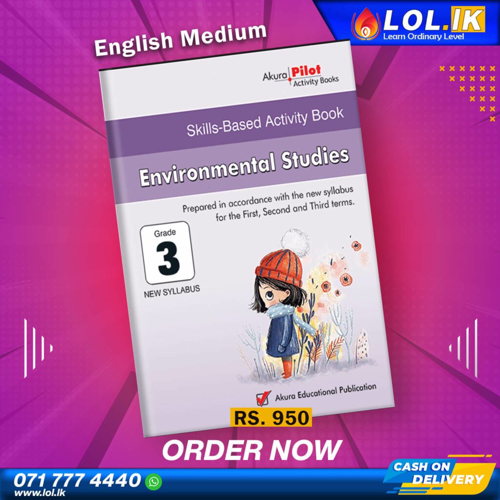 Grade 03 English Activity Book | English Medium