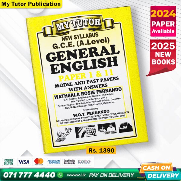 English Medium A/L GIT Exam Past Paper Book 2025 - My Tutor Publication