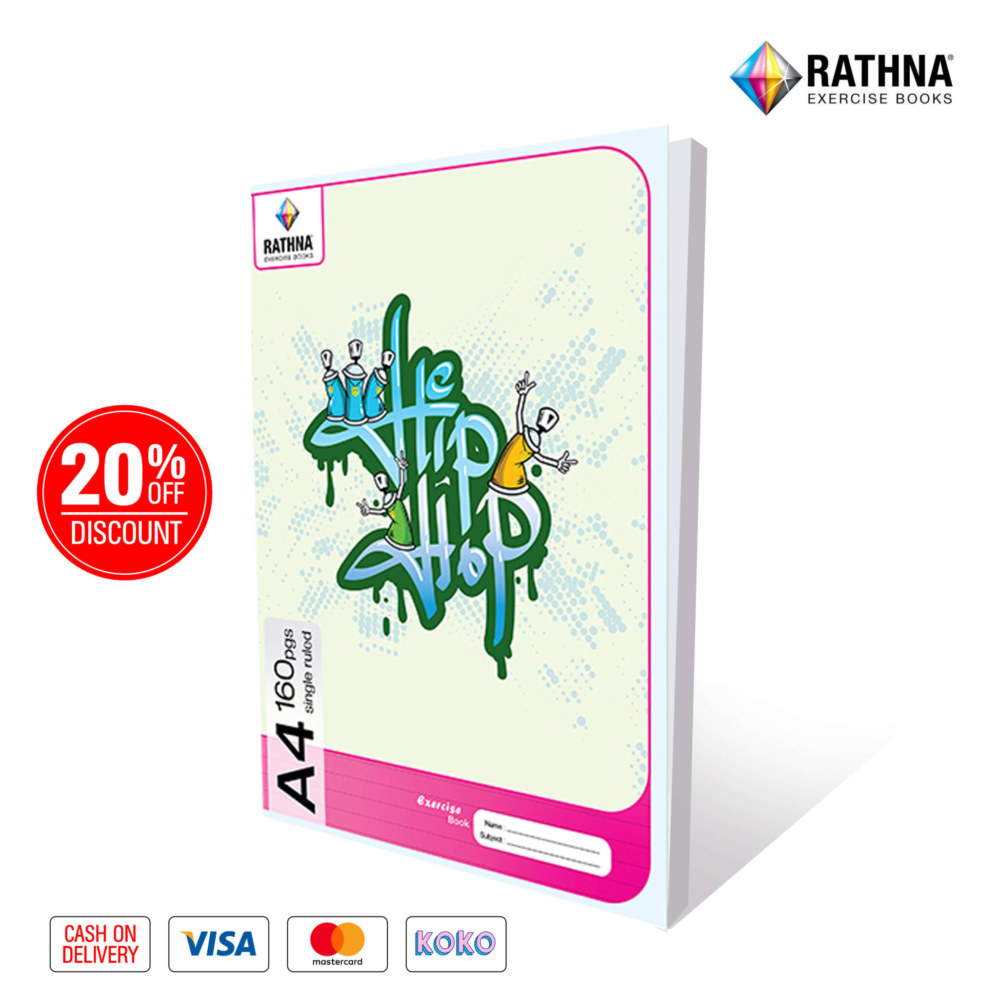 Rathna 160 Pages Single Ruled CR Book | 20% OFF
