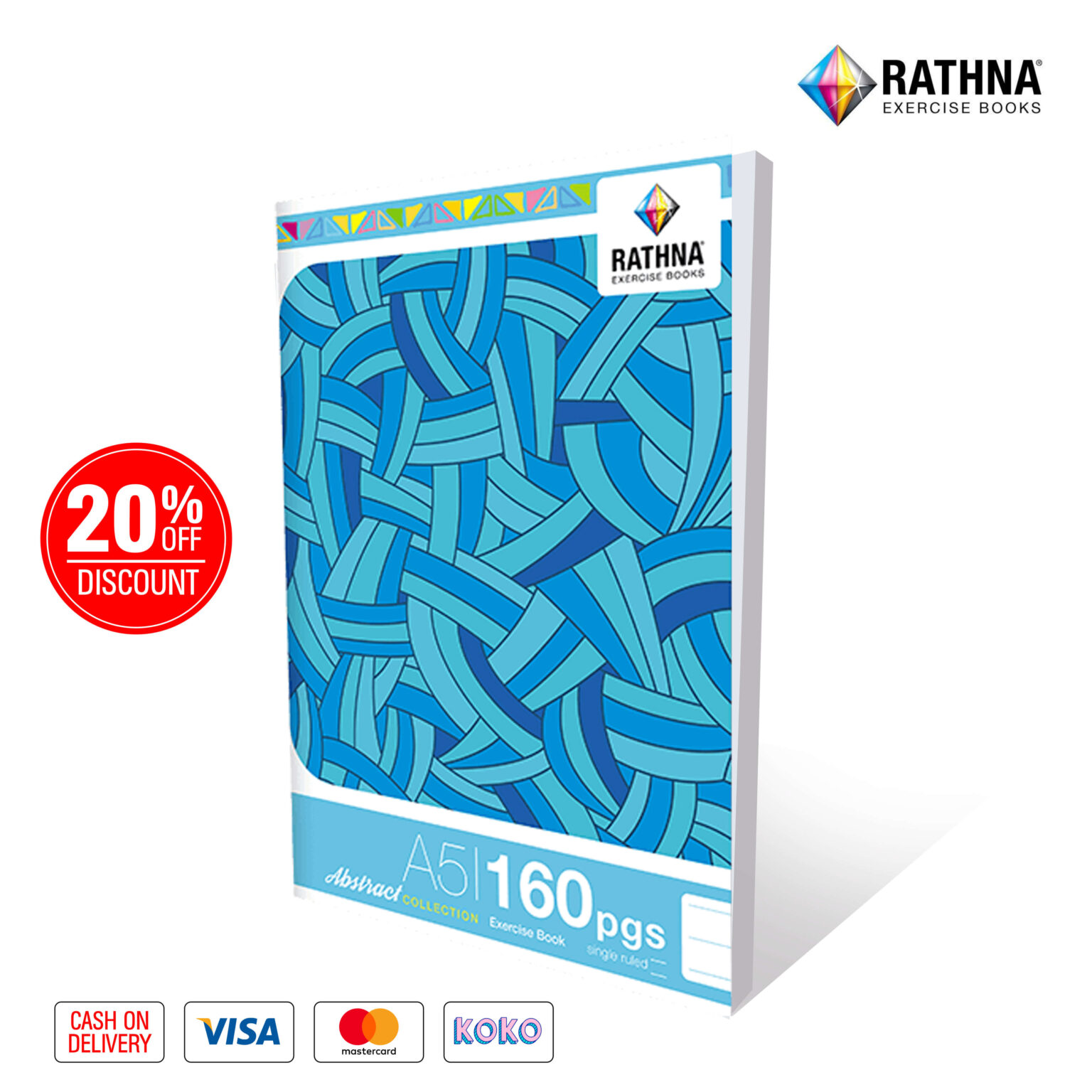 Rathna 160 Pages Single Ruled Exercise Book | 20% OFF