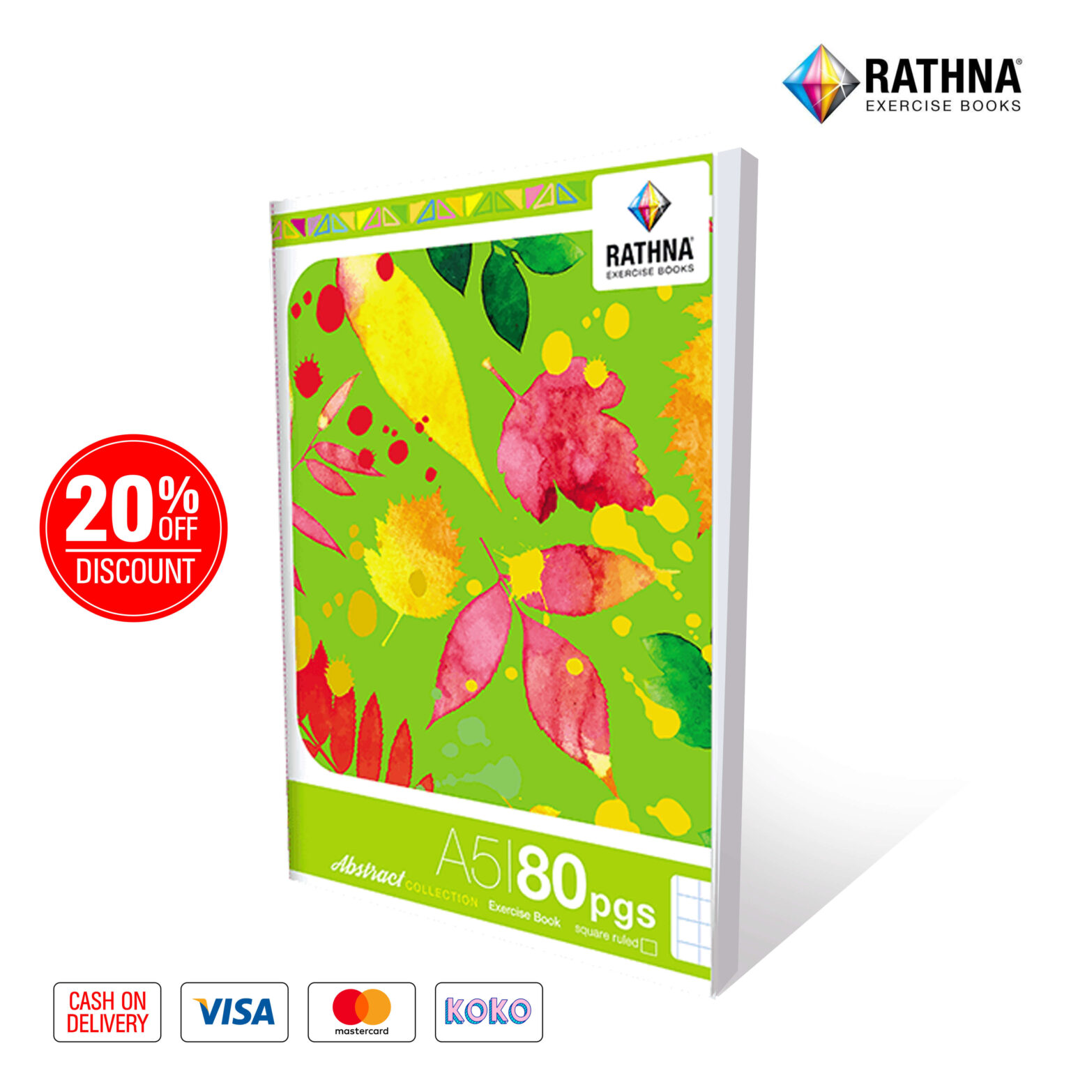 Rathna 80 Pages Square Ruled Exercise Book | 20% OFF