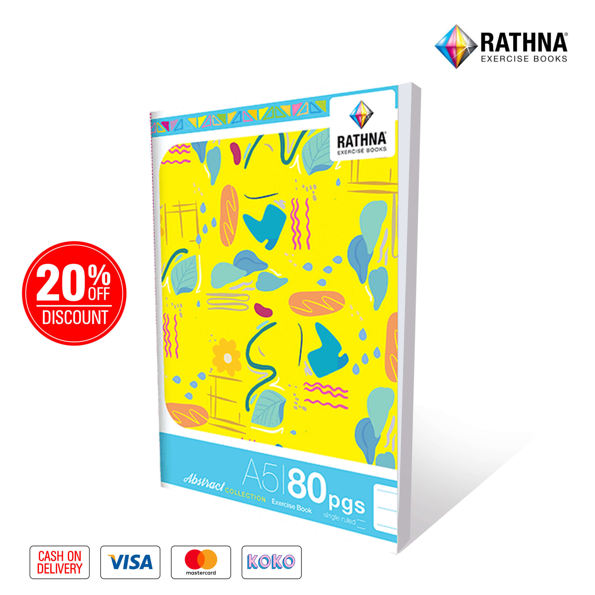 Rathna 80 Pages Single Ruled Exercise Book | 20% OFF